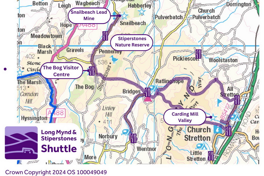 Step aboard our weekend shuttle bus - a great way to explore the area